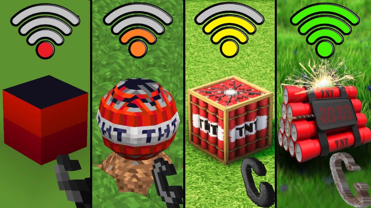 tnt with different Wi-Fi in Minecraft experiment - Minecraft videos