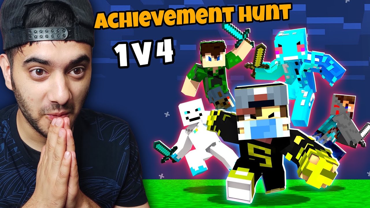 1 V 4 Minecraft Achievement Hunt [Manhunt] - Minecraft videos