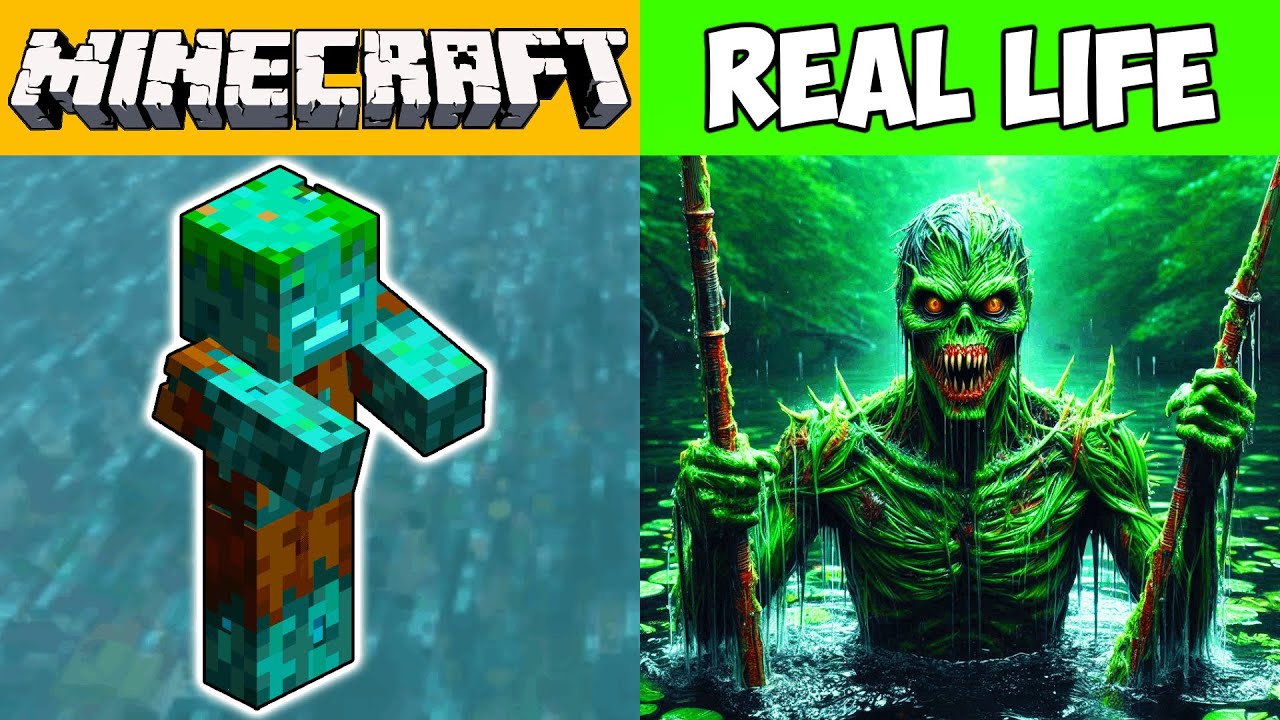 ALL MINECRAFT MOBS VS REAL LIFE | REALISTIC | NO CLICKBAIT - Minecraft videos