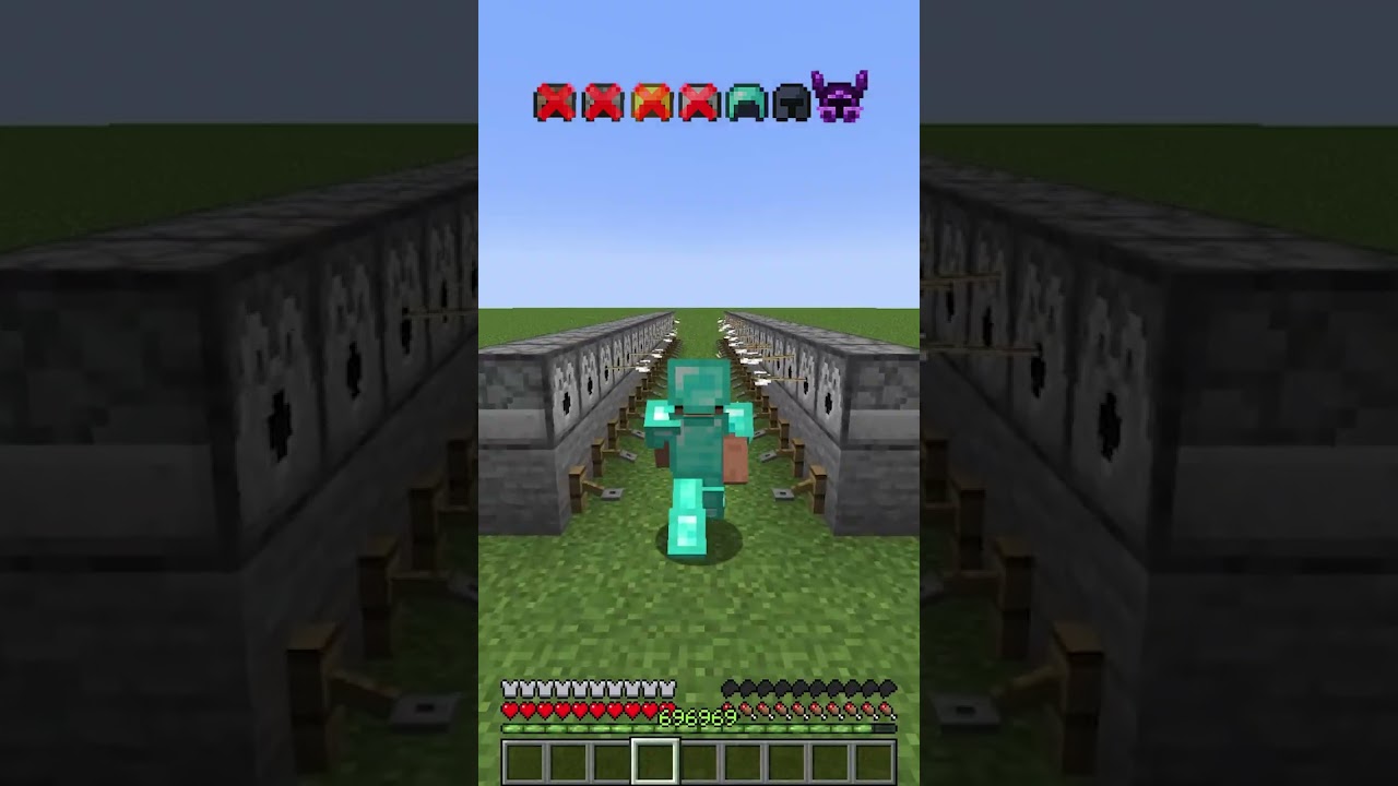 Armor Test vs Arrow Damage in Minecraft #shorts #meme #memes ...
