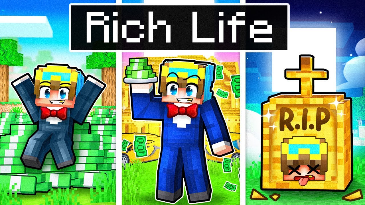 Having a RICH LIFE in Minecraft! - Minecraft videos