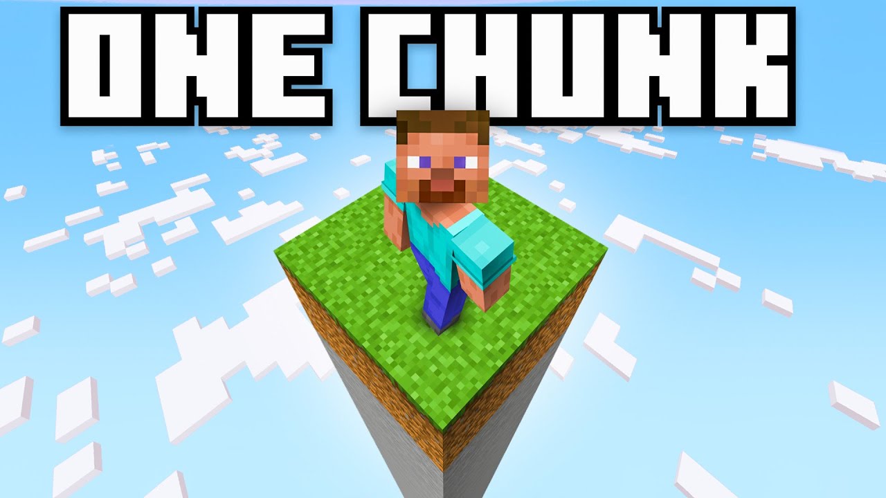 I Beat Minecraft on a Single Chunk World - Minecraft videos