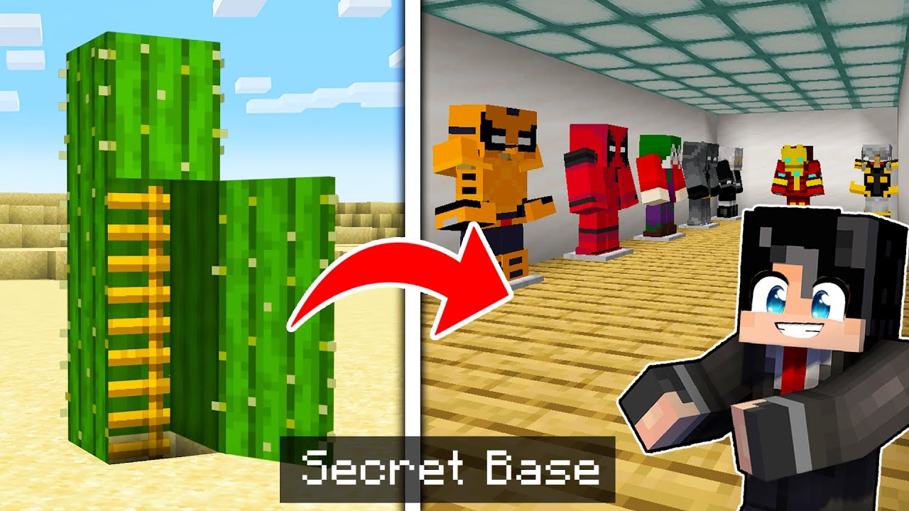 I Built a SUPERHERO Secret Base in Minecraft! - Minecraft videos