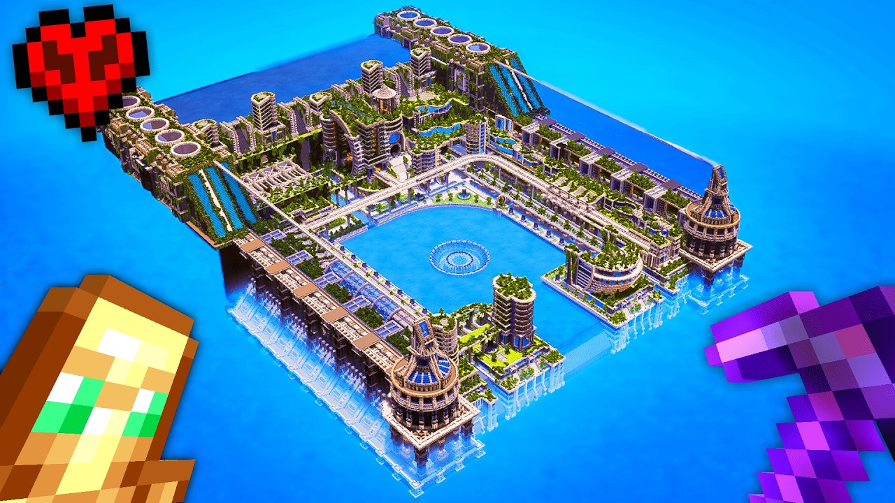 I Built the BIGGEST BASE in Minecraft Hardcore (10M+ BLOCKS ...