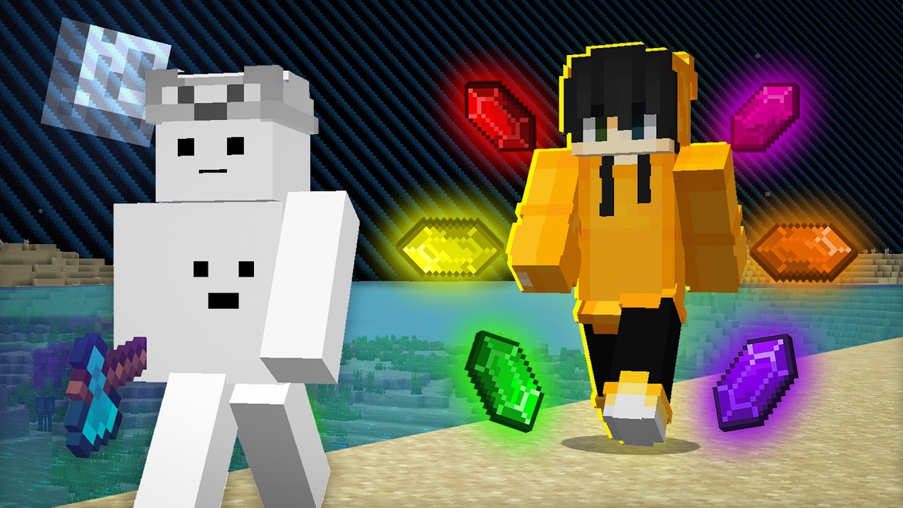 I Joined a 'Magic Gem Only' Minecraft Server - Minecraft videos