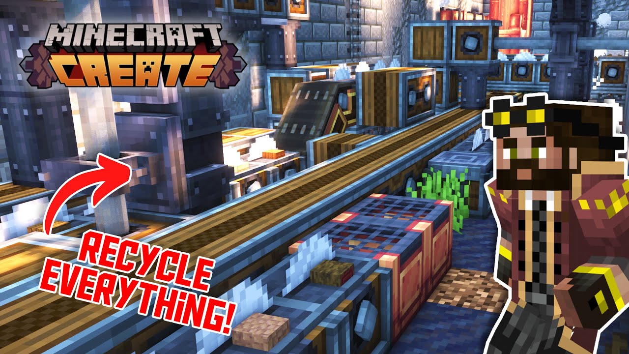 I RECYCLED EVERYTHING in Minecraft Create Mod! - Minecraft videos