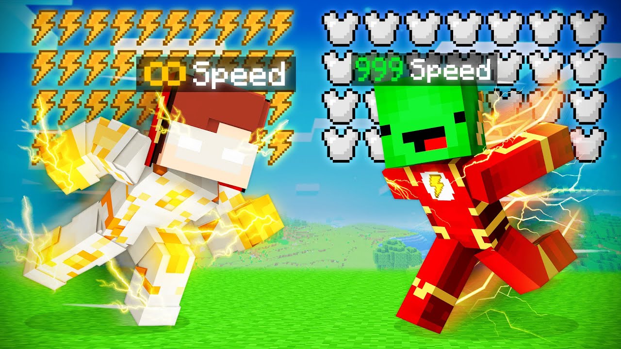 JJ and Mikey Became GODSPEED and FLASH in Minecraft - Maizen - Minecraft videos