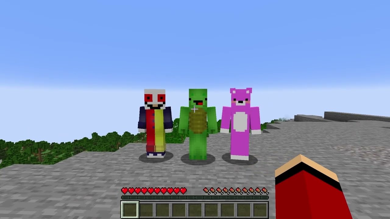 JJ vs. 3 Hunters in Minecraft!! - Minecraft videos