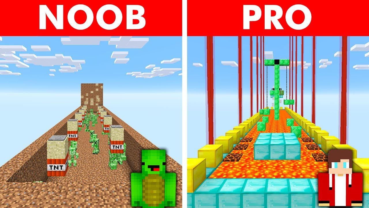 Minecraft NOOB vs PRO: PARKOUR BUILD CHALLENGE - Minecraft videos