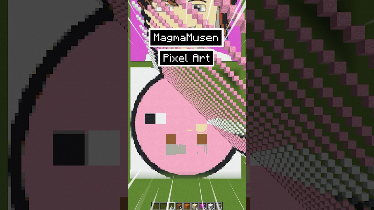 Minecraft Satisfying MagmaMusen Pixel Sand Art Fall #shorts #minecraft ...