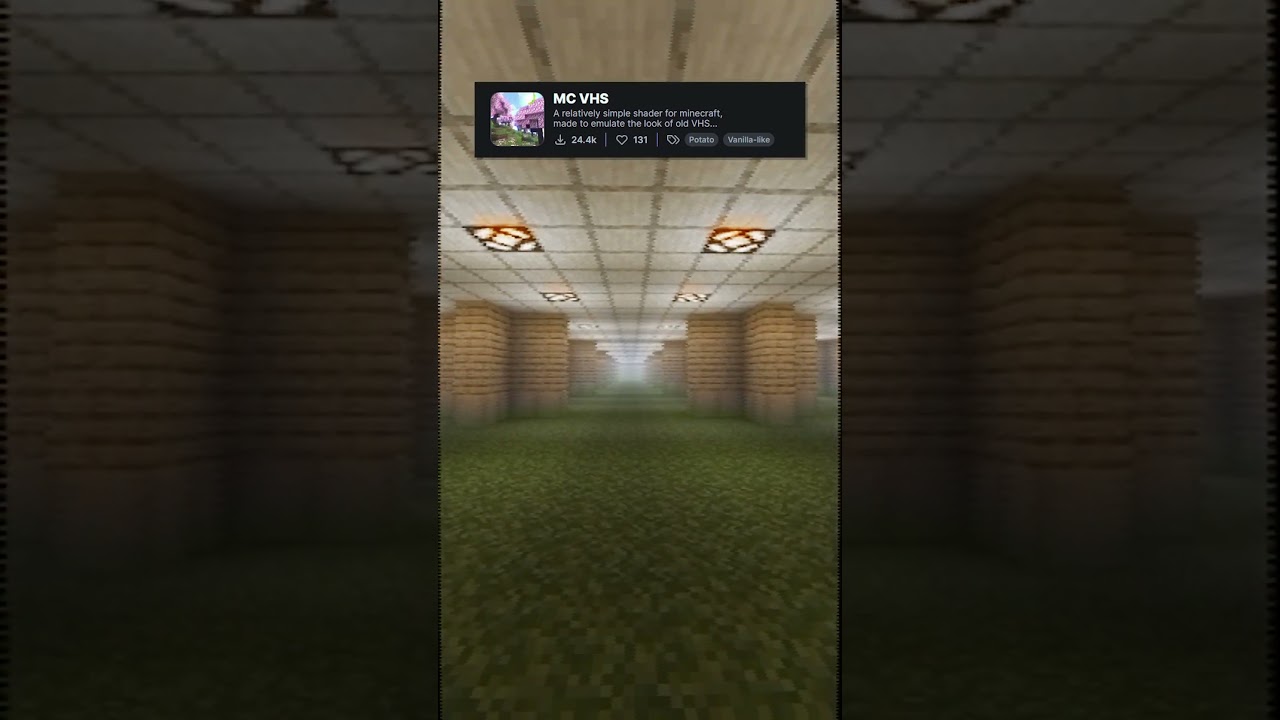 Minecraft Shaders MC_VHS #shorts - Minecraft videos
