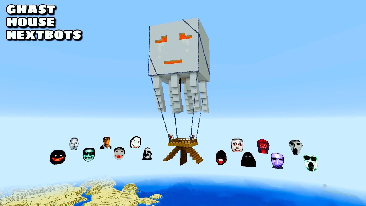 SURVIVAL MOVIE GHAST HOUSE WITH 100 NEXTBOTS in Minecraft - Gameplay ...