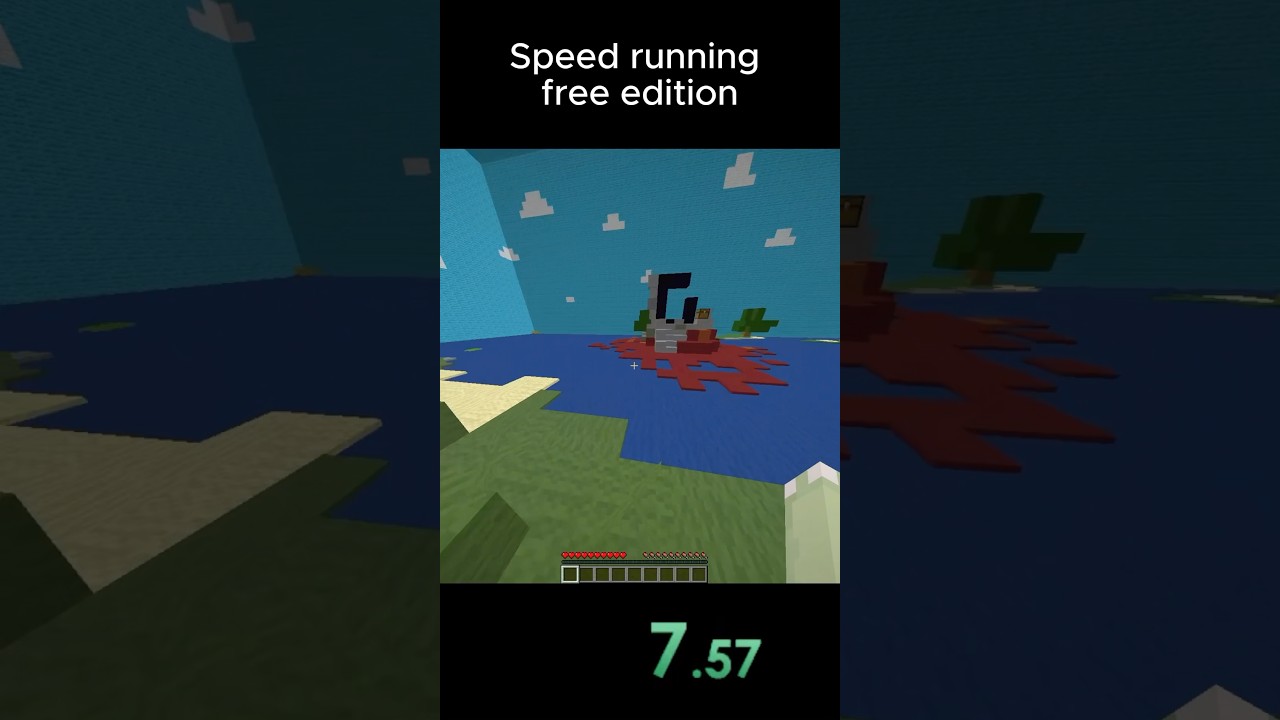 Speed running Minecraft free edition (WR) - Minecraft videos