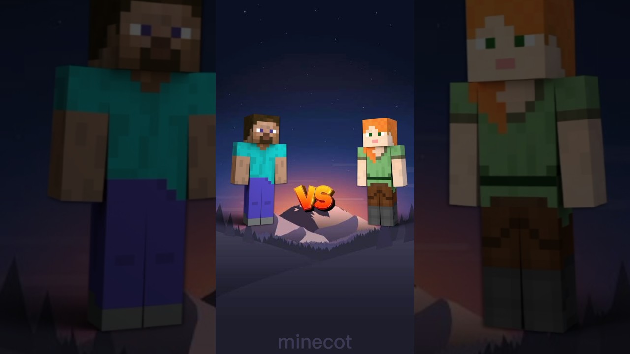 Steve Vs Alex Minecraft battel. #despacito #minecraft #minecraftshorts ...