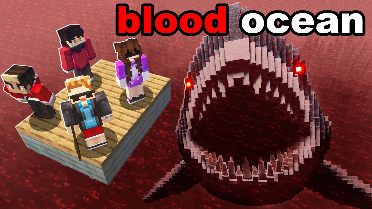 TRAPPED on Minecraft's Scariest Raft - Minecraft videos