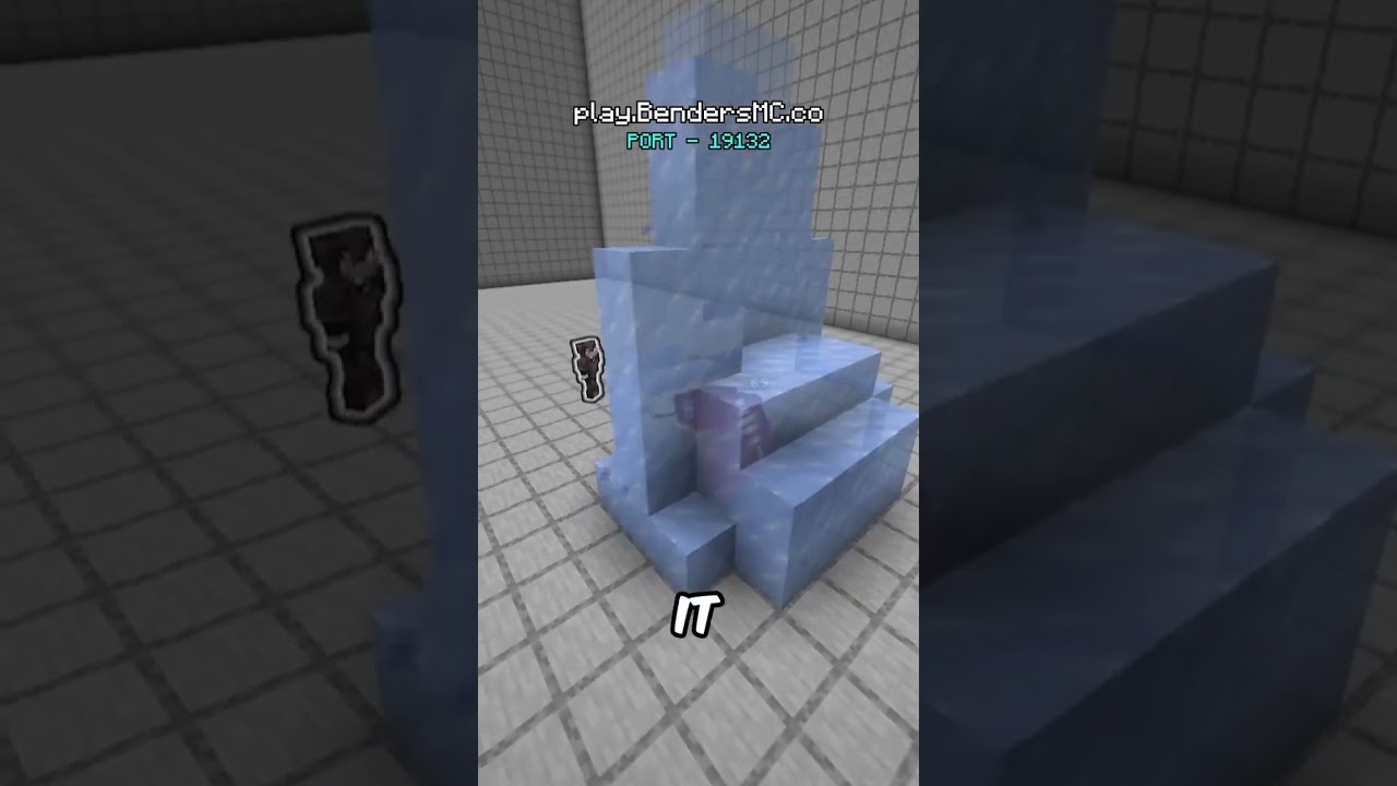 Water Bending VS The Warden! #minecraft - Minecraft videos