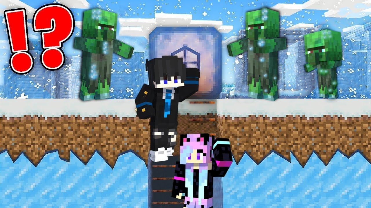 We Created bunker to survive EXTREME COLD WEATHER In Minecraft ...