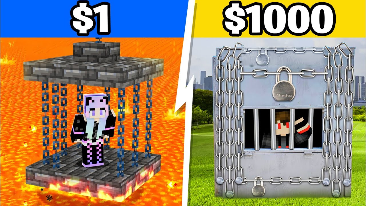 $1 vs $1,000,000 Prison Escape in Minecraft - Minecraft videos