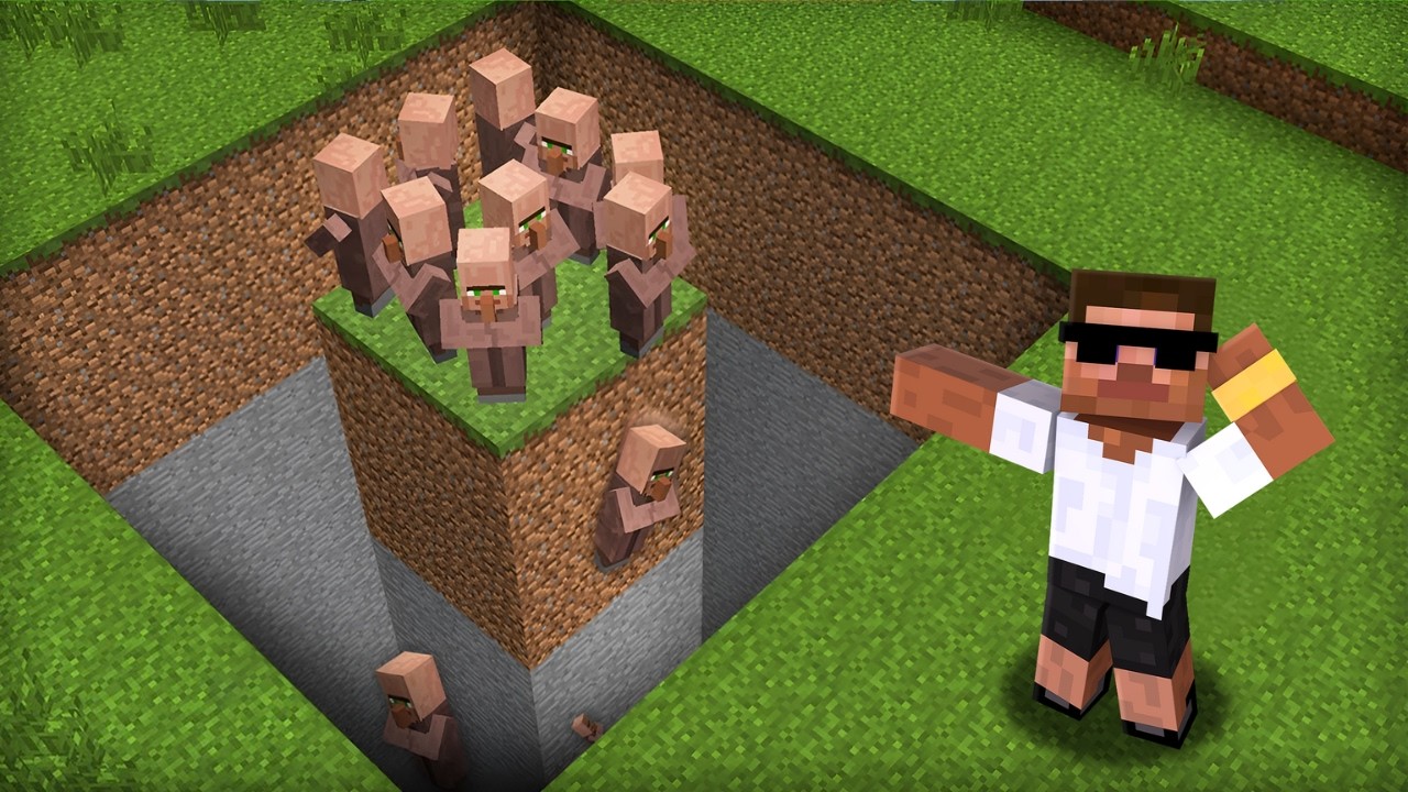 Can I Save Villagers from Alien Trap ?? - Minecraft videos