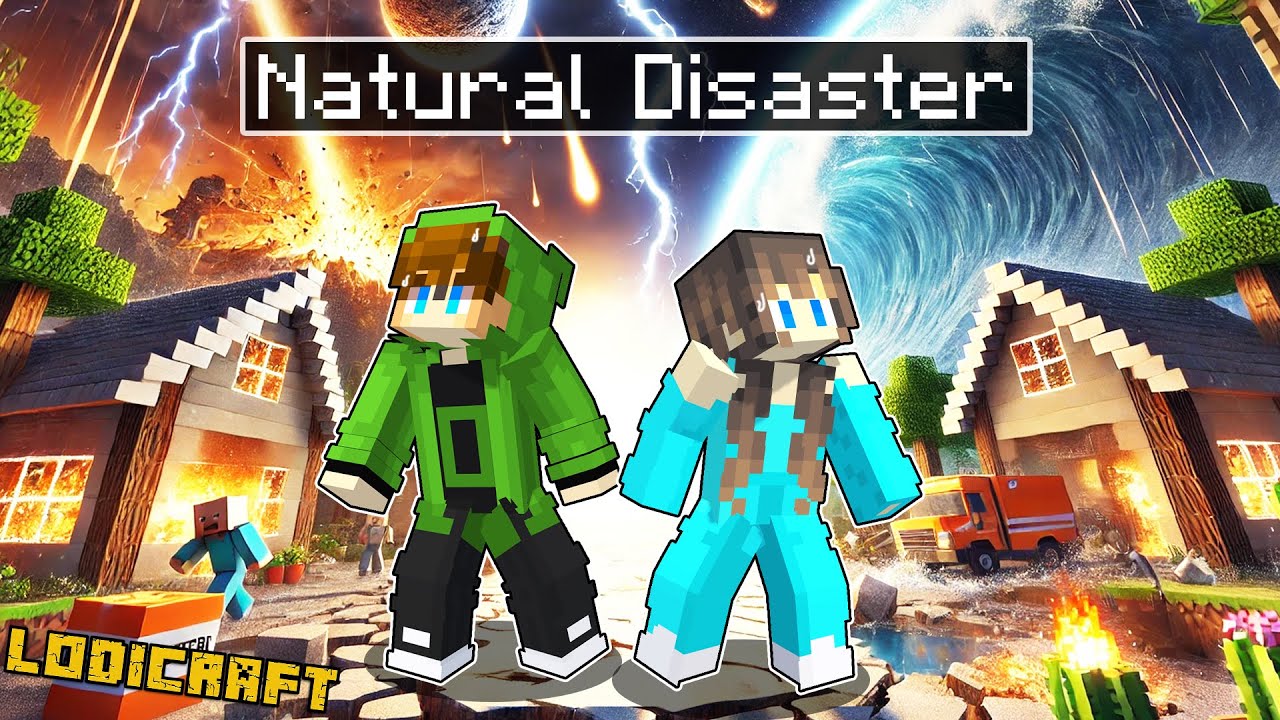 Can We Survive Natural Disaster? - Minecraft PE - Minecraft videos