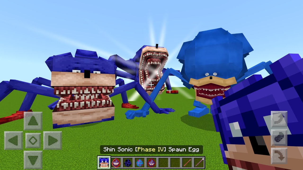 EVERY Shin Sonic vs NEW Shin Sonic Mod ADDON UPDATE in MINECRAFT PE ...