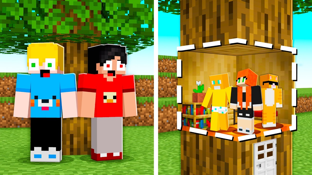 Esconderijos de Kass e KR vs. Amigos no Minecraft! - Minecraft videos