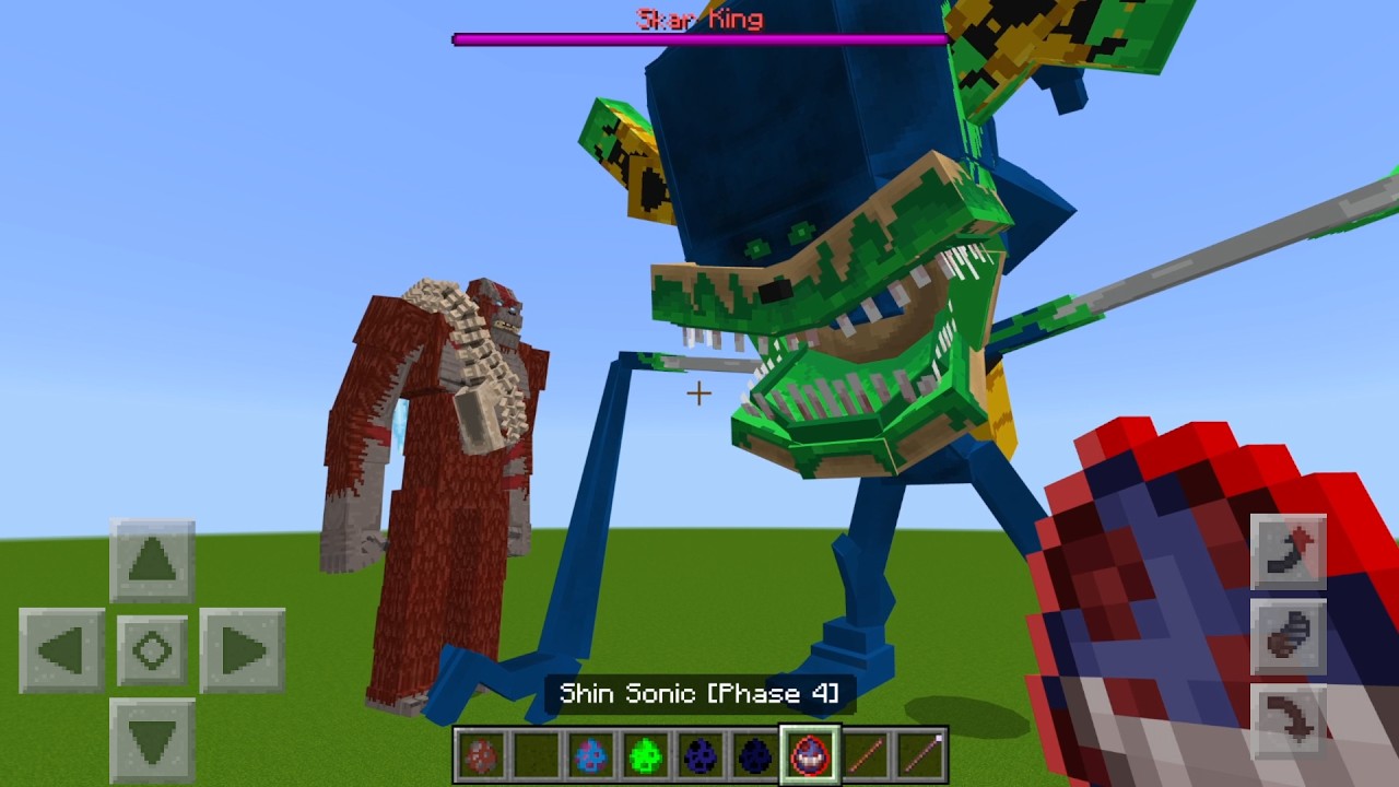 Every Shin Sonic vs Skar King Mod ADDON UPDATE in MINECRAFT PE ...