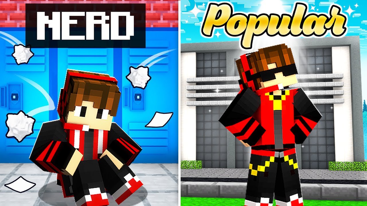 From NERD to POPULAR in Minecraft.... - Minecraft videos