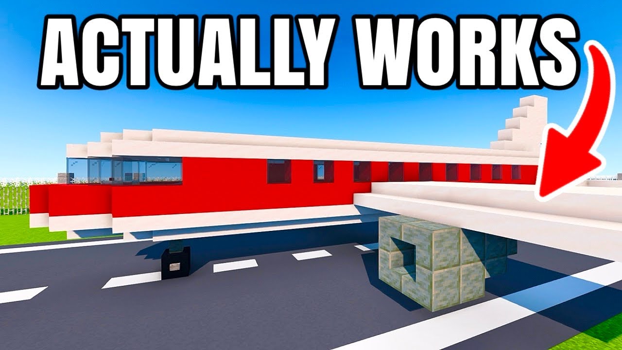 HOW TO MAKE A WORKING AIRPORT in Minecraft - Minecraft videos