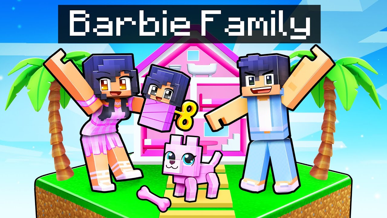 Having a BARBIE FAMILY in Minecraft! - Minecraft videos