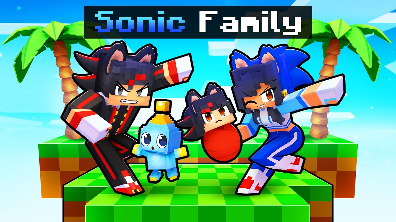 Having a SONIC FAMILY in Minecraft! - Minecraft videos