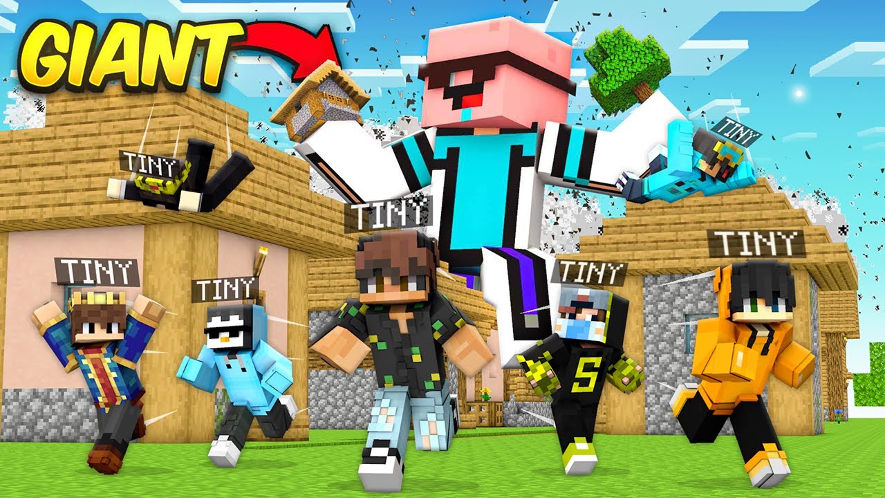 How GIANTS destroyed our TINY CIVILIZATION in Minecraft - Minecraft videos