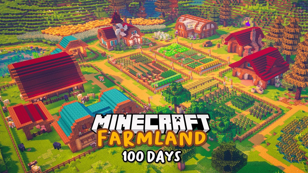 I Spent 100 Days Building an ULTIMATE COZY FARM in Minecraft [FULL ...