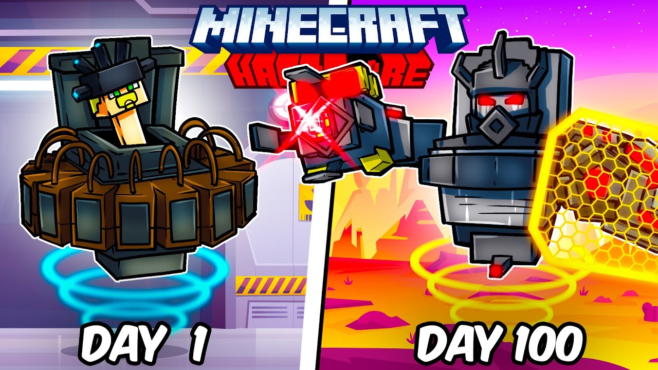 I Survived 100 Days as an ASTRO TOILET in Hardcore Minecraft ...