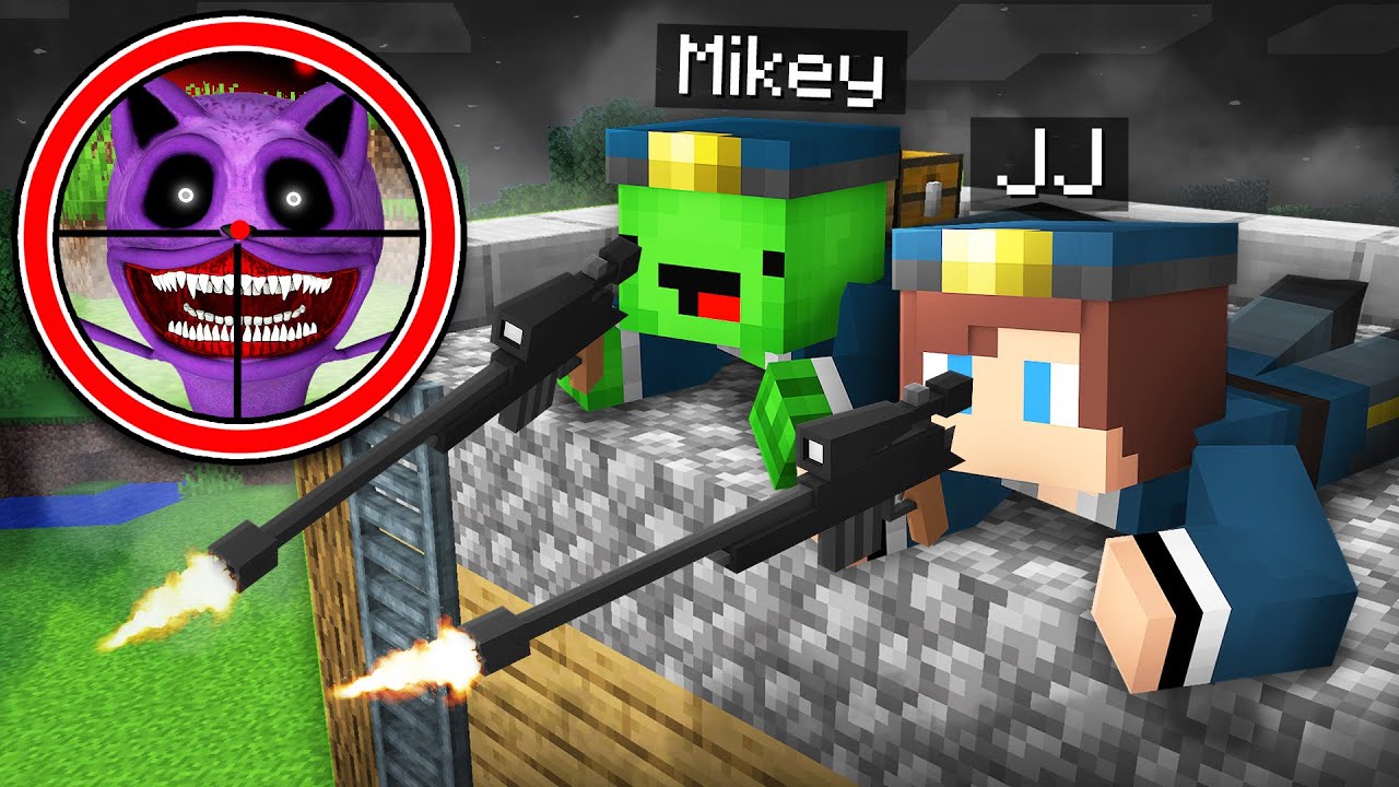 JJ and Mikey Became FBI and Hunt THE CATNAP TAPES in Minecraft ...
