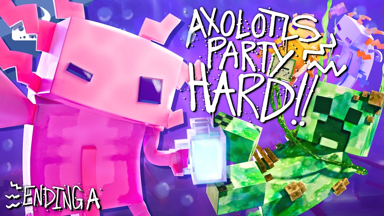 MINECRAFT AXOLOTL RAP | "Axolotls Party Hard" | Animated Music Video ...
