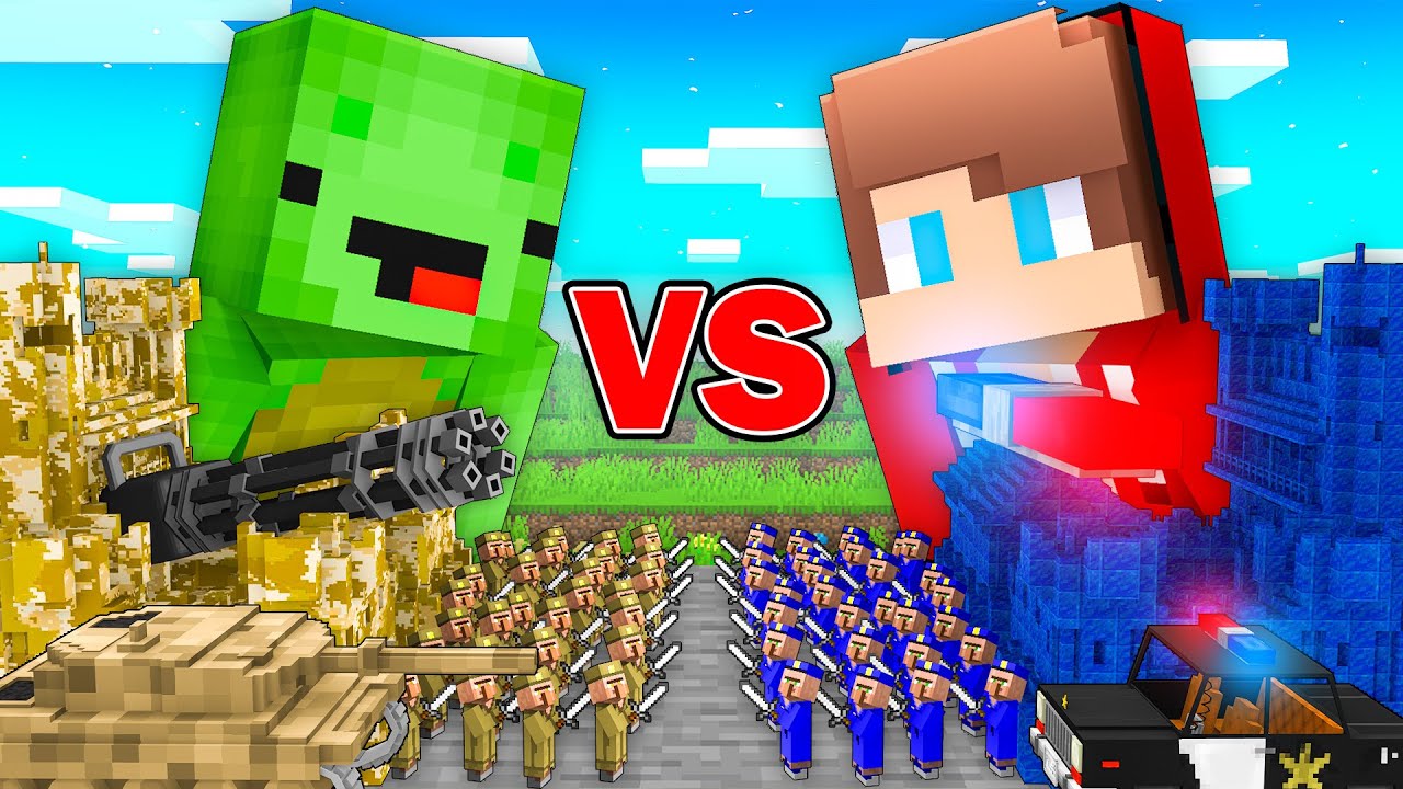 Mikey MILITARY vs JJ FBI Tiny CASTLE Survival Battle in Minecraft ! - Maizen - Minecraft videos
