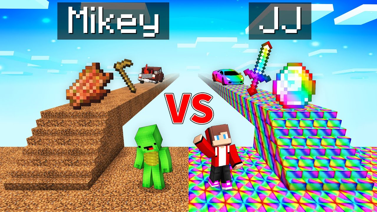 Mikey POOR vs JJ OP Bridge Survival Battle in Minecraft (Maizen) - Minecraft videos