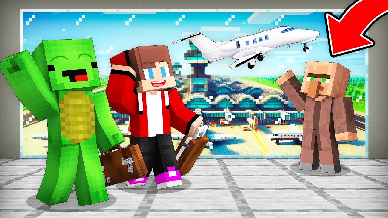 Mikey and JJ Survive Their First Flight in Minecraft (Maizen) - Minecraft videos
