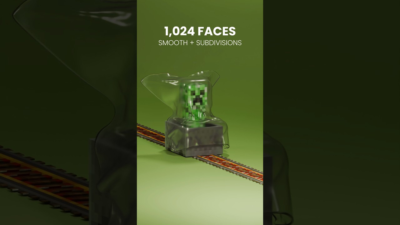 Minecraft Cloth Simulation Vs Creeper #clothsimulation #minecraft #3d # ...