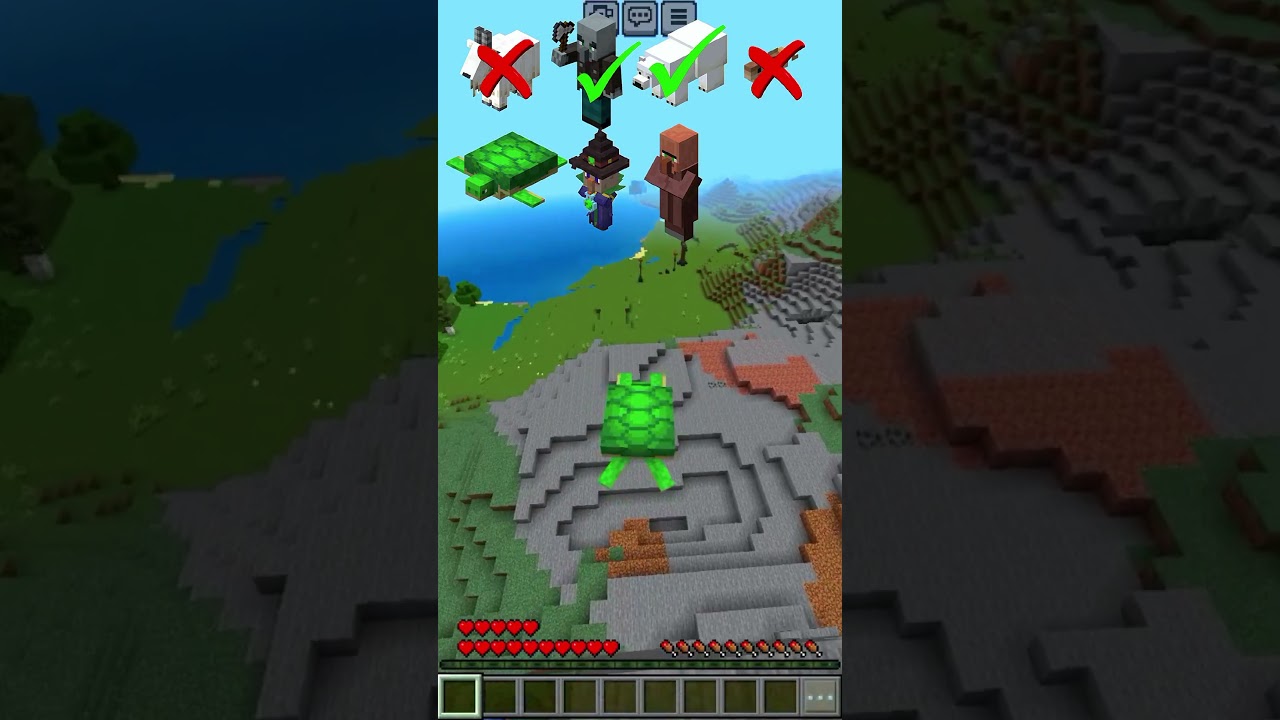 Minecraft FALL Damage Vs MOB'S #minecraft #shorts #mcpe - Minecraft videos