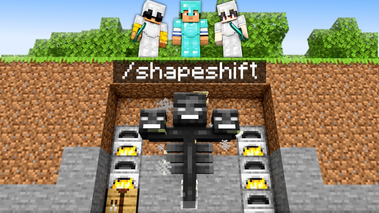 Minecraft Manhunt but I can secretly SHAPESHIFT..! - Minecraft videos