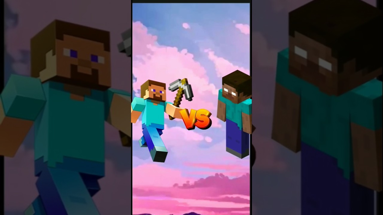 Minecraft Steve vs Herobrine #minecraft #trending #viral #gaming #edit ...