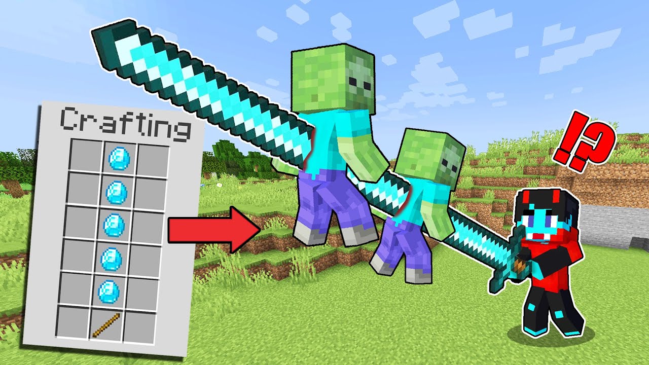 Minecraft, but CRAFTS are LOOOONGGG!! - Minecraft videos