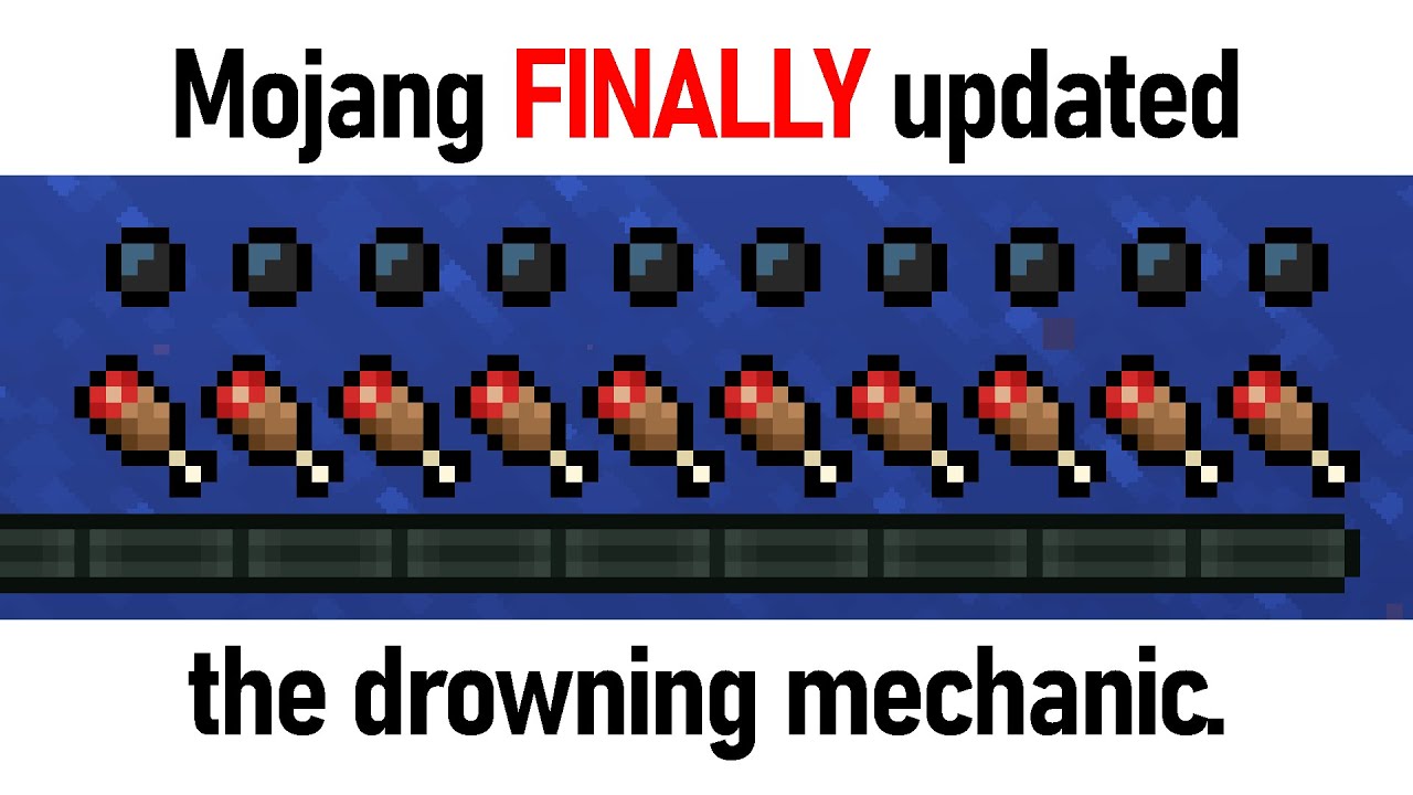 Mojang FINALLY updated the drowning mechanic. - Minecraft videos