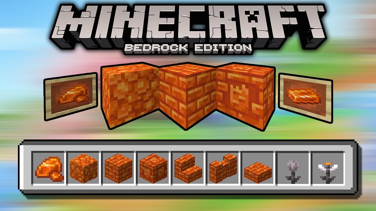 NEW RESIN ORANGE BLOCK SET + EYEBLOSSOM Flowers Added To Minecraft ...