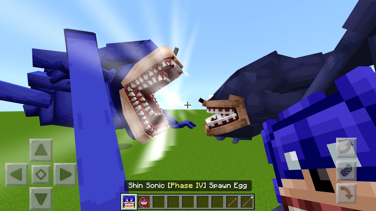 NEW Shin Sonic vs OLD Shin Sonic Mod ADDON UPDATE in MINECRAFT PE ...