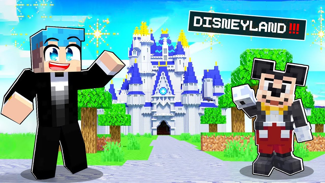 PLAYOFEL Goes to DISNEYLAND in Minecraft - Minecraft videos