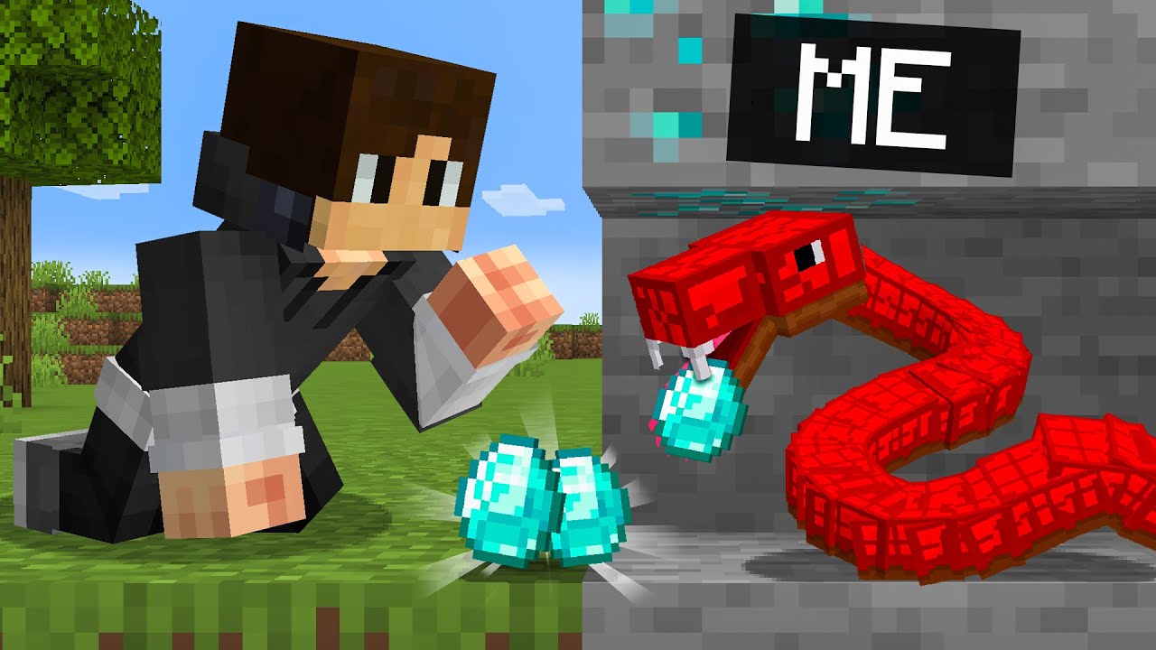 Playing as a HELPFUL Snake in Minecraft - Minecraft videos