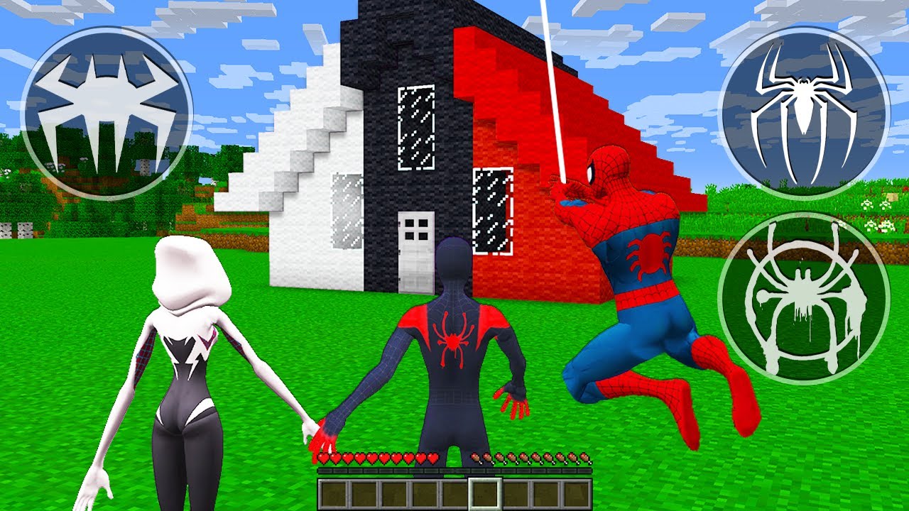SUPERHEROES HOUSE HOW TO PLAY SPIDER MAN / MILES MORALES / GWEN in ...